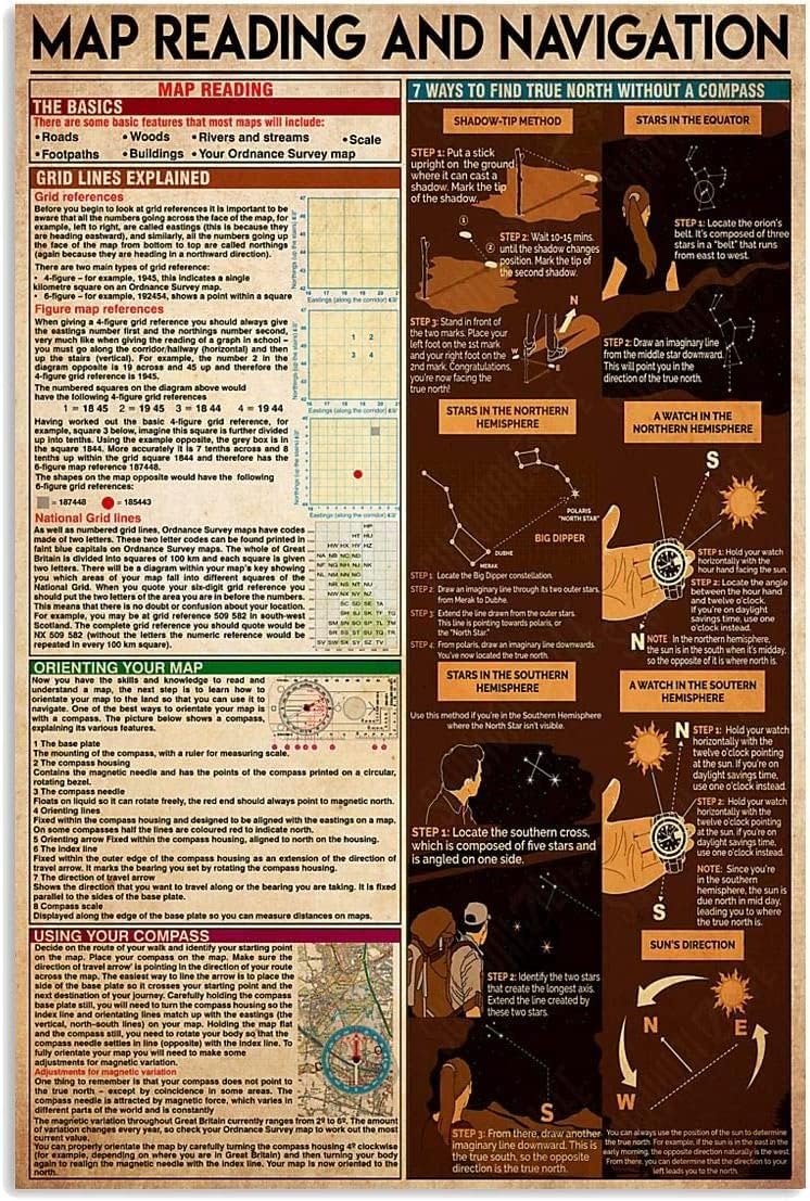 Amazon.com: Starotore Traveler Knowledge Metal Signs Wall Decor ...