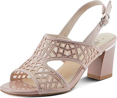 Amazon.com | Azura Women's WISP Microsuede Buckle Sandals – 3-Inch Heel ...