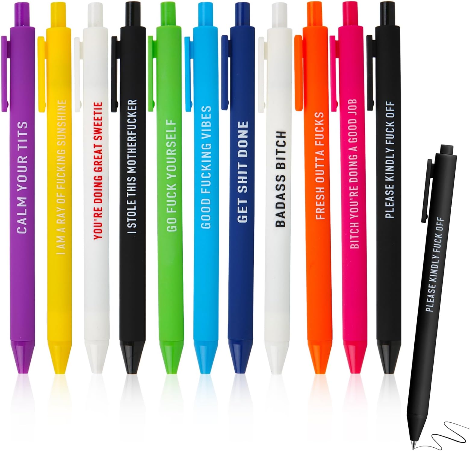 Amazon.com : Funny Swear Word Ballpoint Pen Set, Inspirational Nurse ...