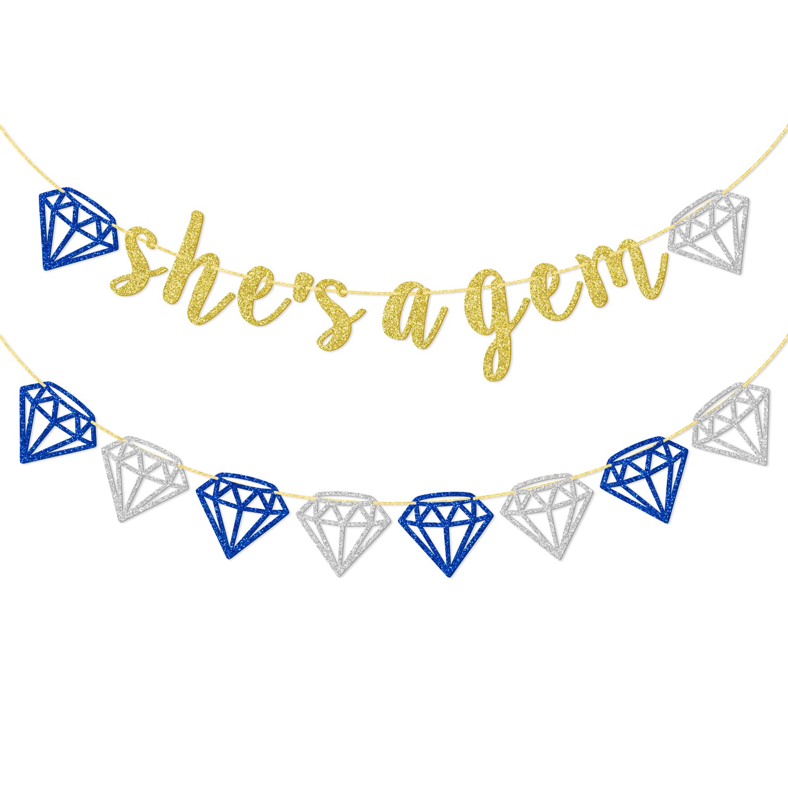 Amazon.com: She's a Gem Banner - Diamond Themed Bridal Shower ...