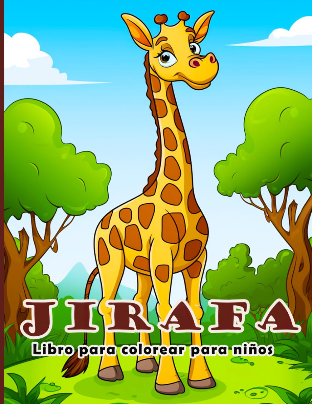 Jirafa libro para colorear para niños: 50 divertidas páginas para ...