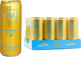 Au Vodka Blue Raspberry Pre-Mixed Cans (6) : Amazon.co.uk: Grocery