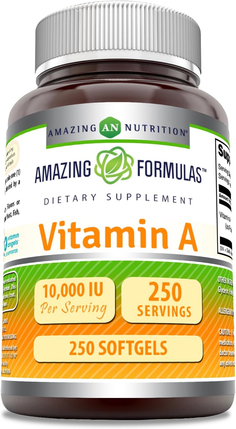 Amazon.com: Amazing Formulas Vitamin A 10000 IU Supplement | as Retinyl ...