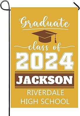 Amazon.com : Personalized Graduation Flag 2024, Class Of 2024 Garden ...