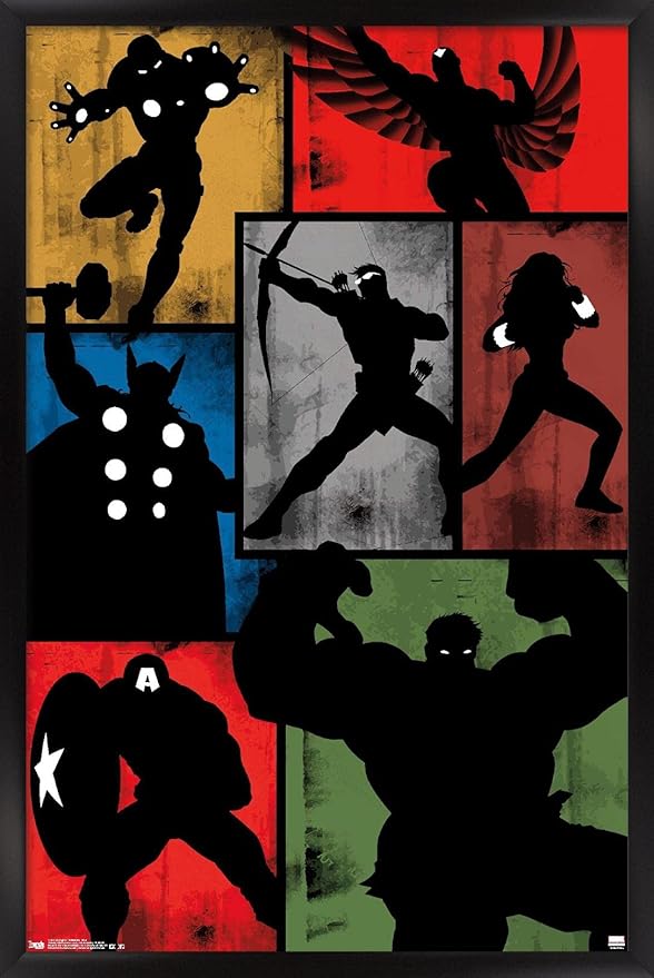 Amazon.com: Trends International Marvel Comics Avengers Simplistic Grid ...