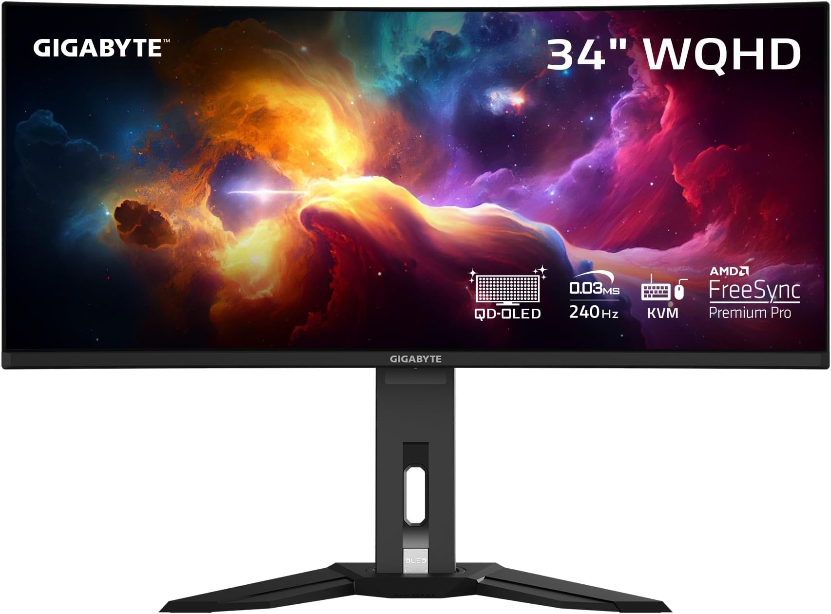 Amazon.com: GIGABYTE MO34WQC2-34" QD-OLED Curved Gaming Monitor - WQHD ...