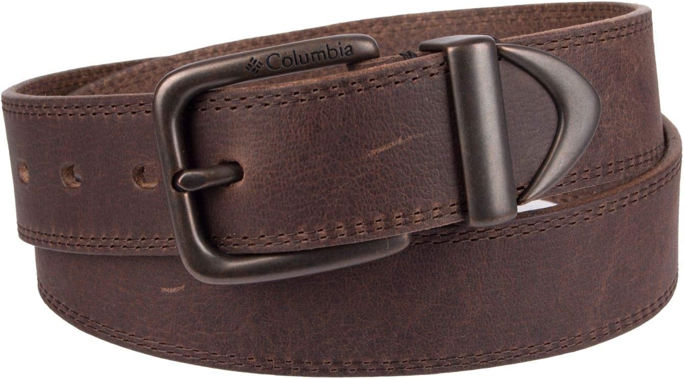Columbia Genuine Leather Men's Belt With Silver Accent Details at ...