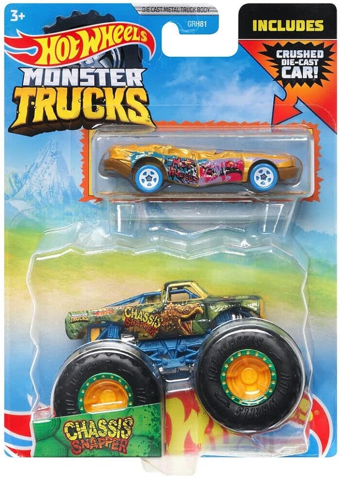 Amazon.com: Monster Trucks Chassis Snapper with Crushed diecast car ...