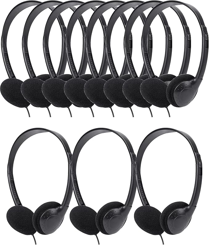 QWERDF 24 Packs Headphones Bulk for Kids Classrooms Set School Students ...