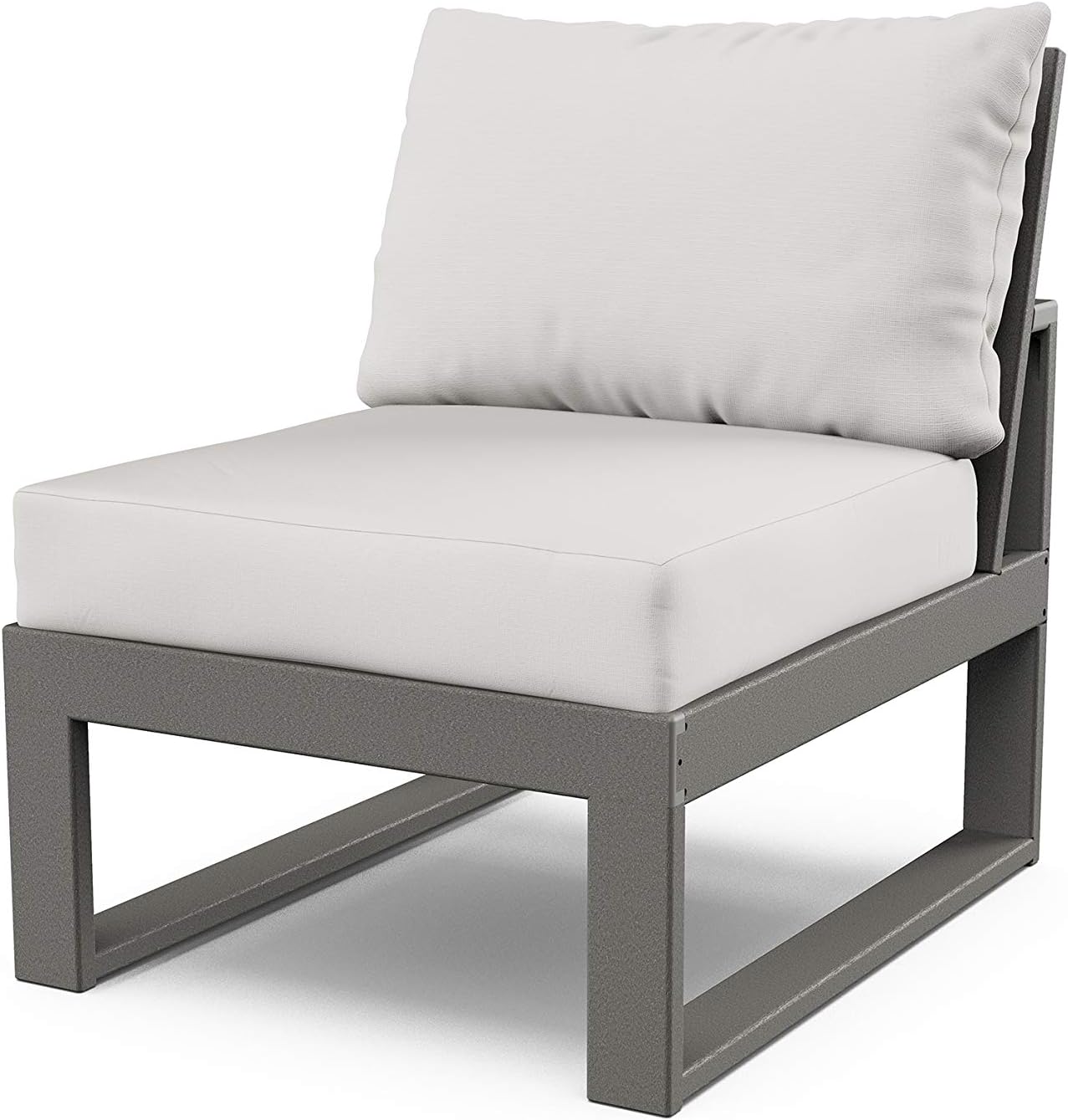 Amazon.com : Polywood® Deep Seating Chair, Slate Grey/Textured Linen ...