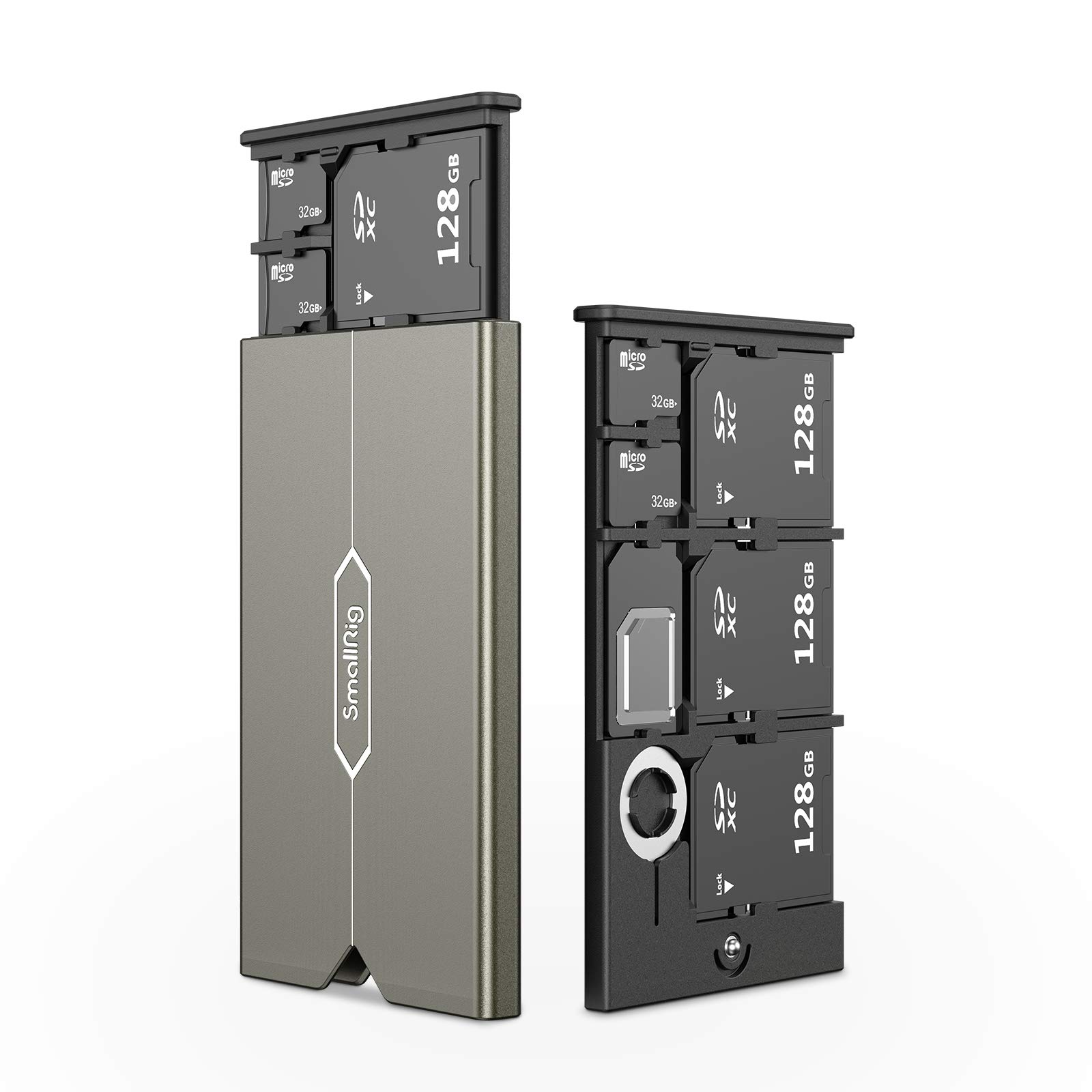 SMALLRIG 6 Slots Memory Card Case Holder Storage for 3 SD Cards + 2 ...