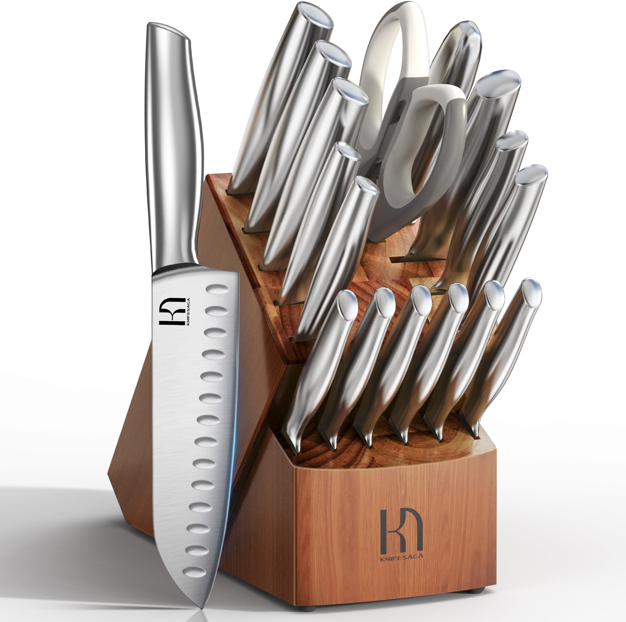 Amazon.com: HOSHANHO 8-Piece Kitchen Knife Set, Japanese High Carbon ...