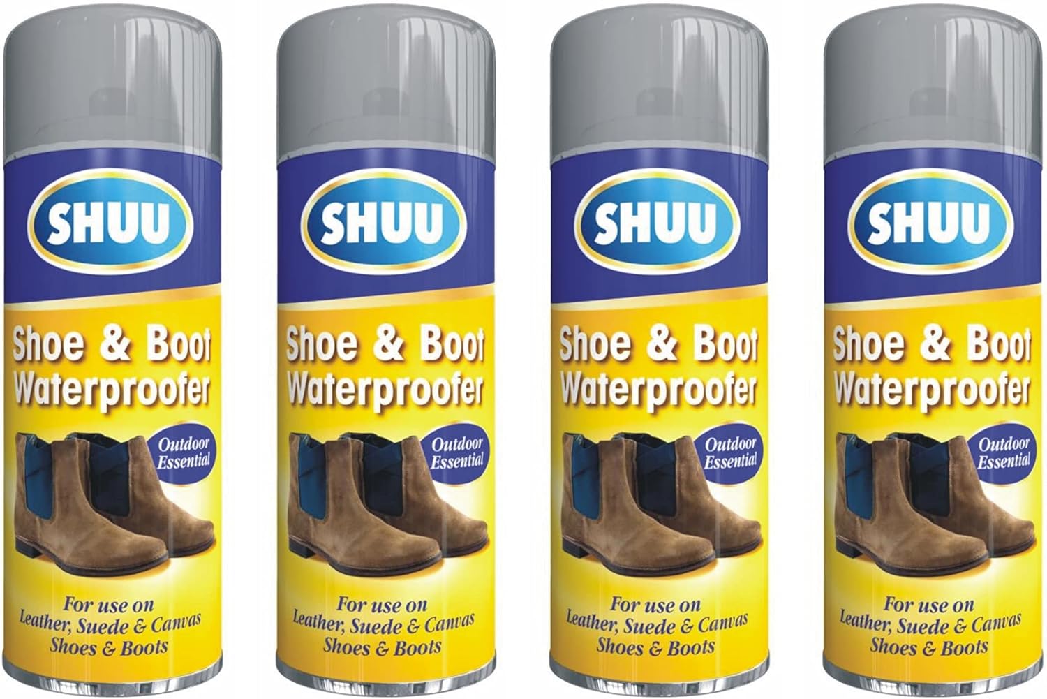 Shoe Protector Spray 4 X 300 ML Long Lasting Waterproof And Stain