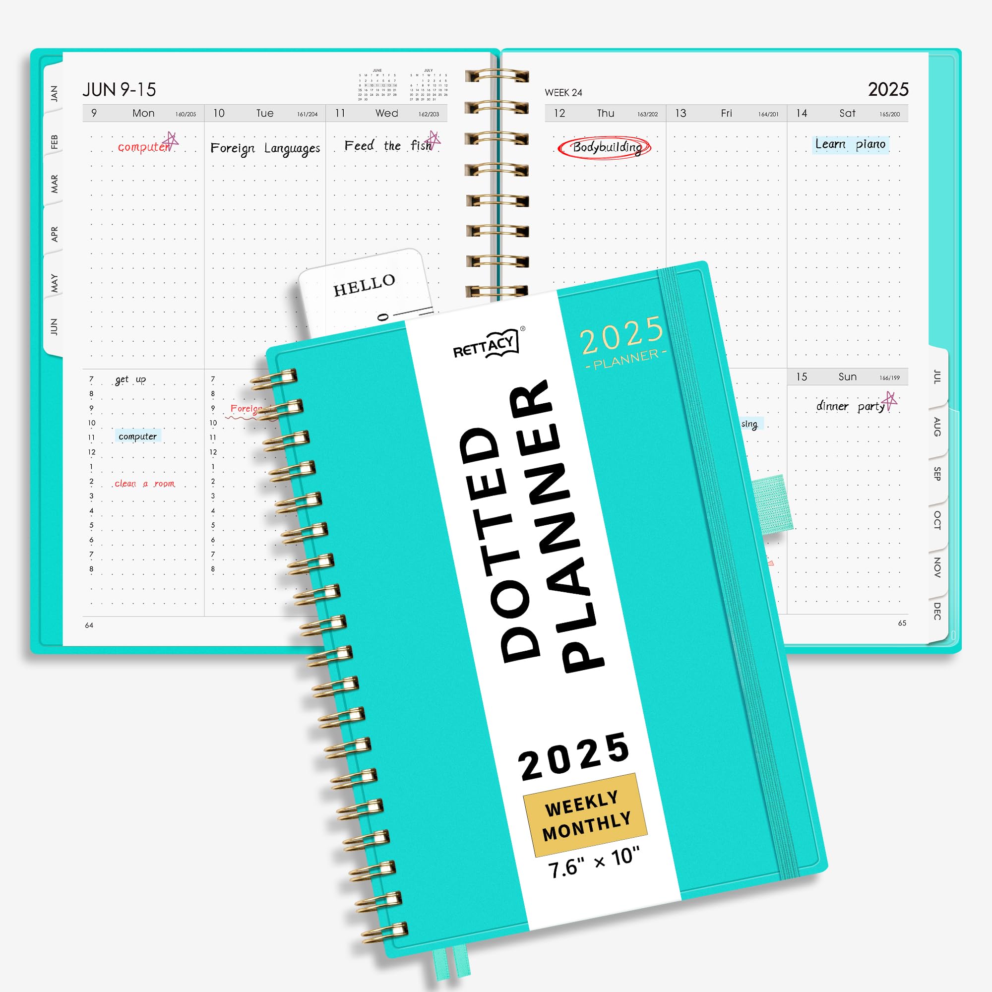 Snapklik.com : RETTACY 2025 Planner, Bullet Dotted Journal Style ...