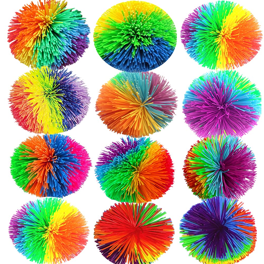 Buy 12 Packs Monkey String Ball Stress Balls Colorful Bouncy Fitness ...