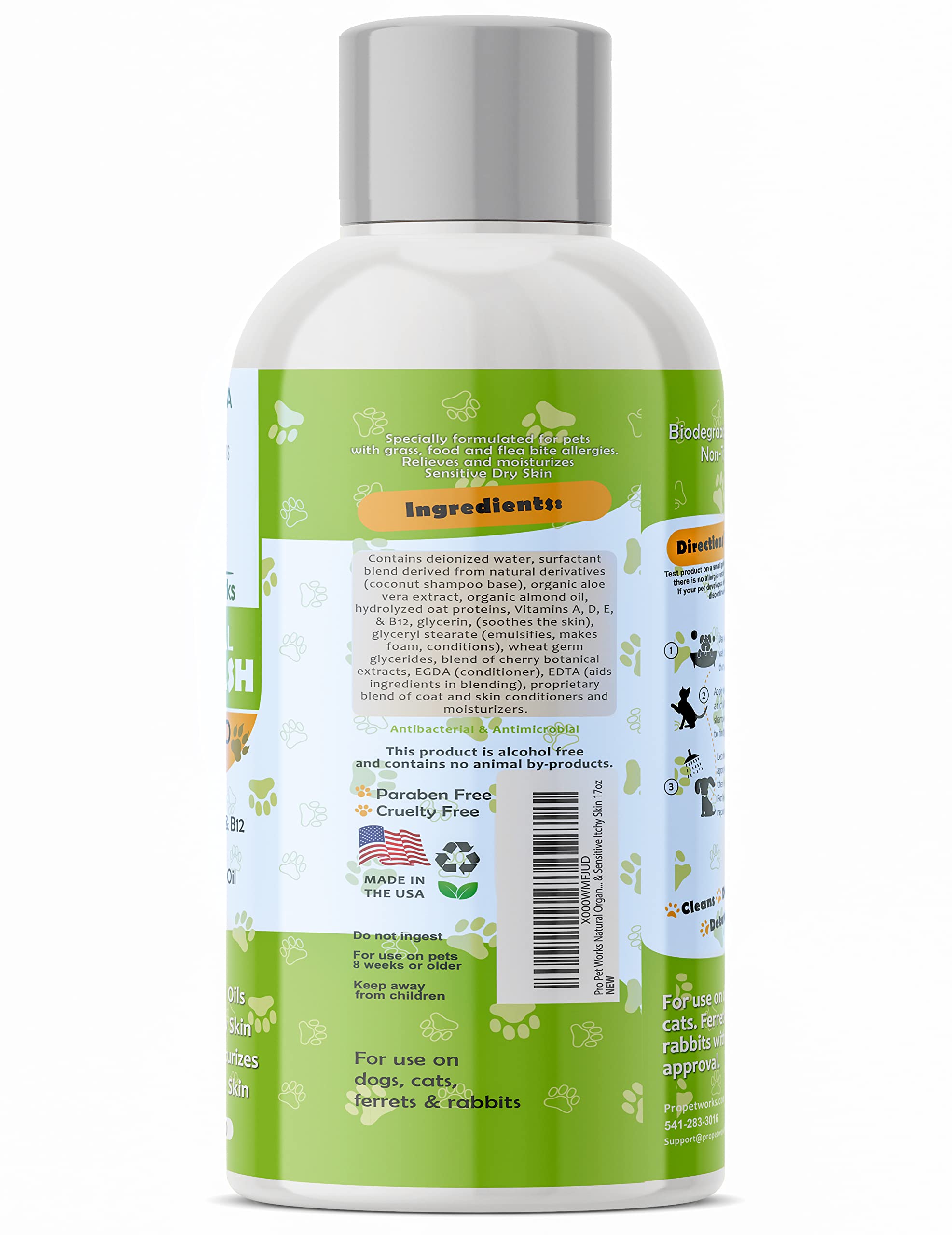 Snapklik.com : Oatmeal Dog Shampoo & Conditioner 17oz USA 5 In 1 Plant ...