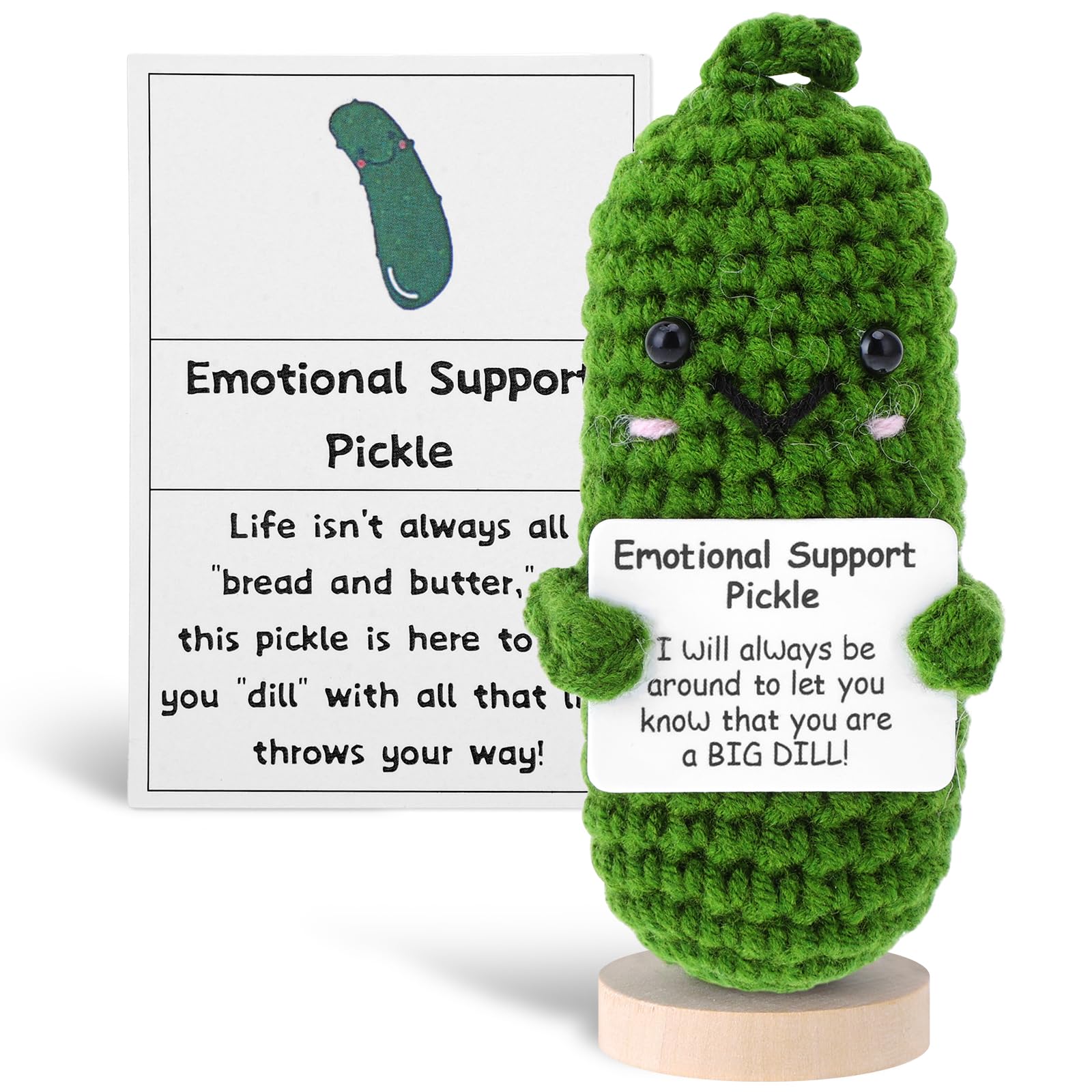 Emotional Support Pickle, Handmade Mini Funny Emotional Support Pickled ...