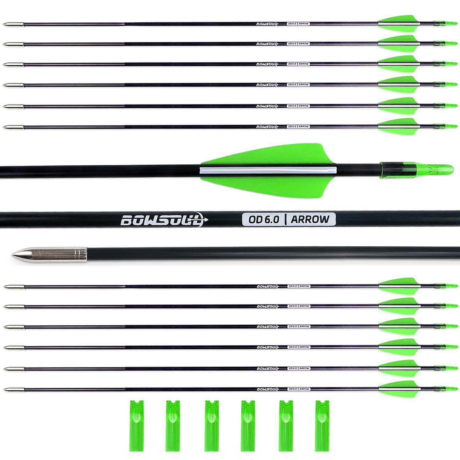 BOWSOUL 31â€œ Archery Arrows Training Practice Target Arrows for Kids ...