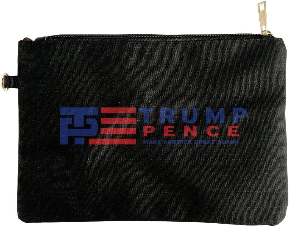 Amazon.com: Canvas Trump Pence Zipper Pouch For Purse Daily Use Pack ...
