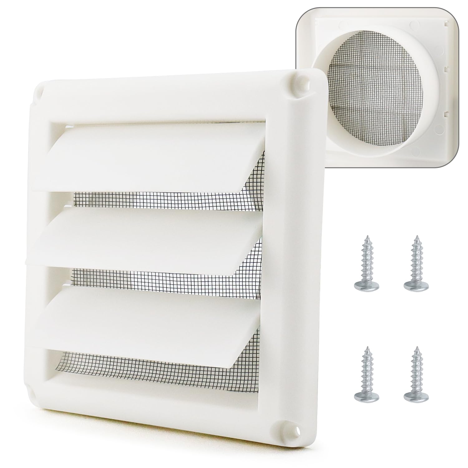 Snapklik.com : Cenipar 4 Dryer Vent Cover For Exterior Wall Vent Hood ...