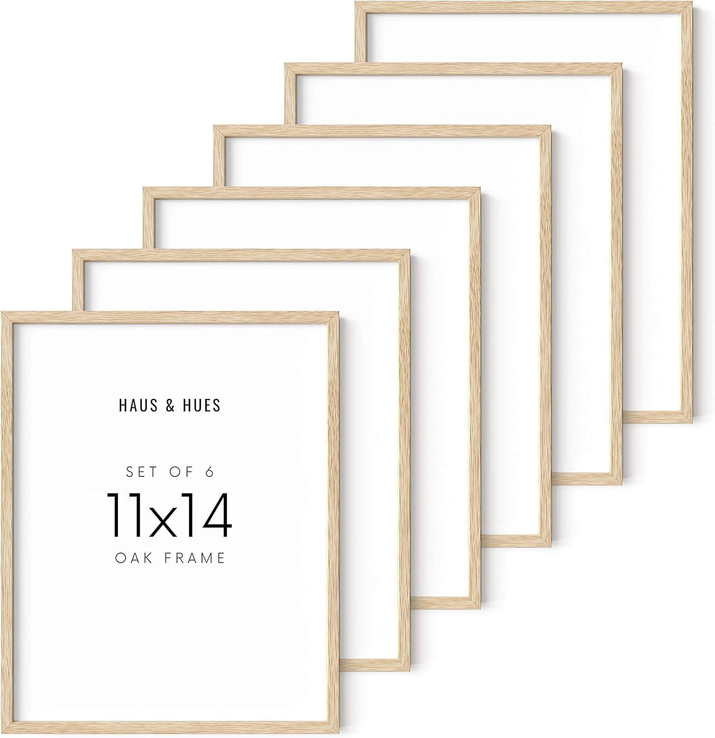 Brandclub HAUS AND HUES 11 x14 Beige Oak Wood Frames Set Of 6 11x14 brandclub-haus-and-hues-11-x14-beige-oak-wood-frames-set-of-6-11x14