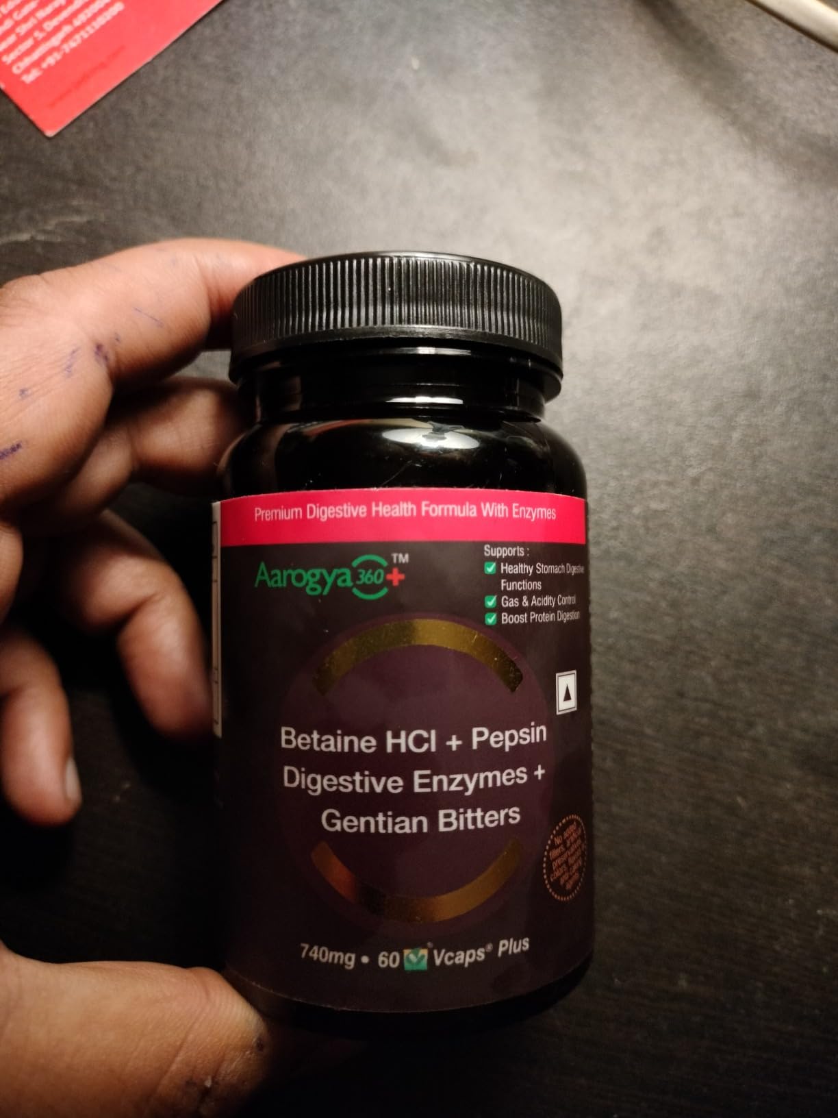 Aarogya360 Digestive Enzymes, Betaine HCl, Pepsin, Gentian Bitters, 60 ...