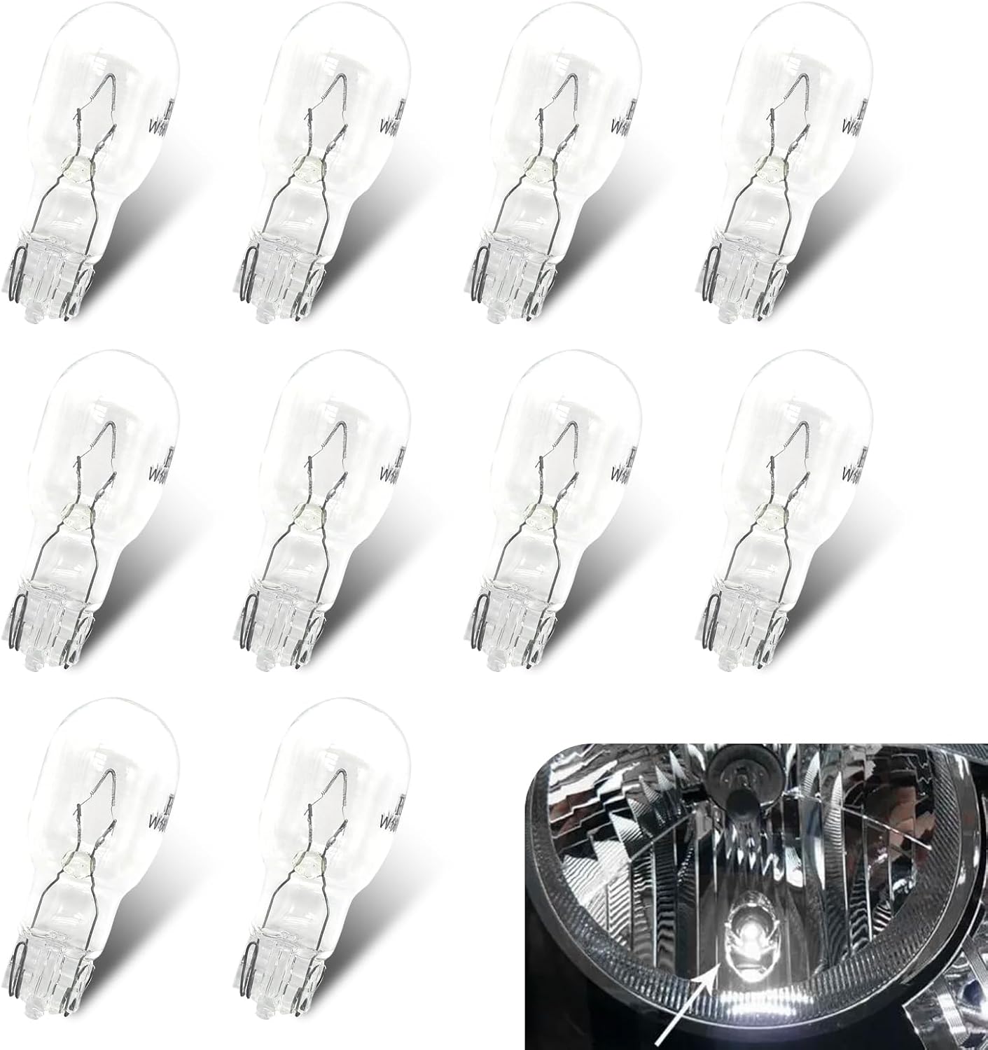 Amazon.com: awlbed 10 PCS Automotive Bulb, T15 12v 16w Miniature Bright ...