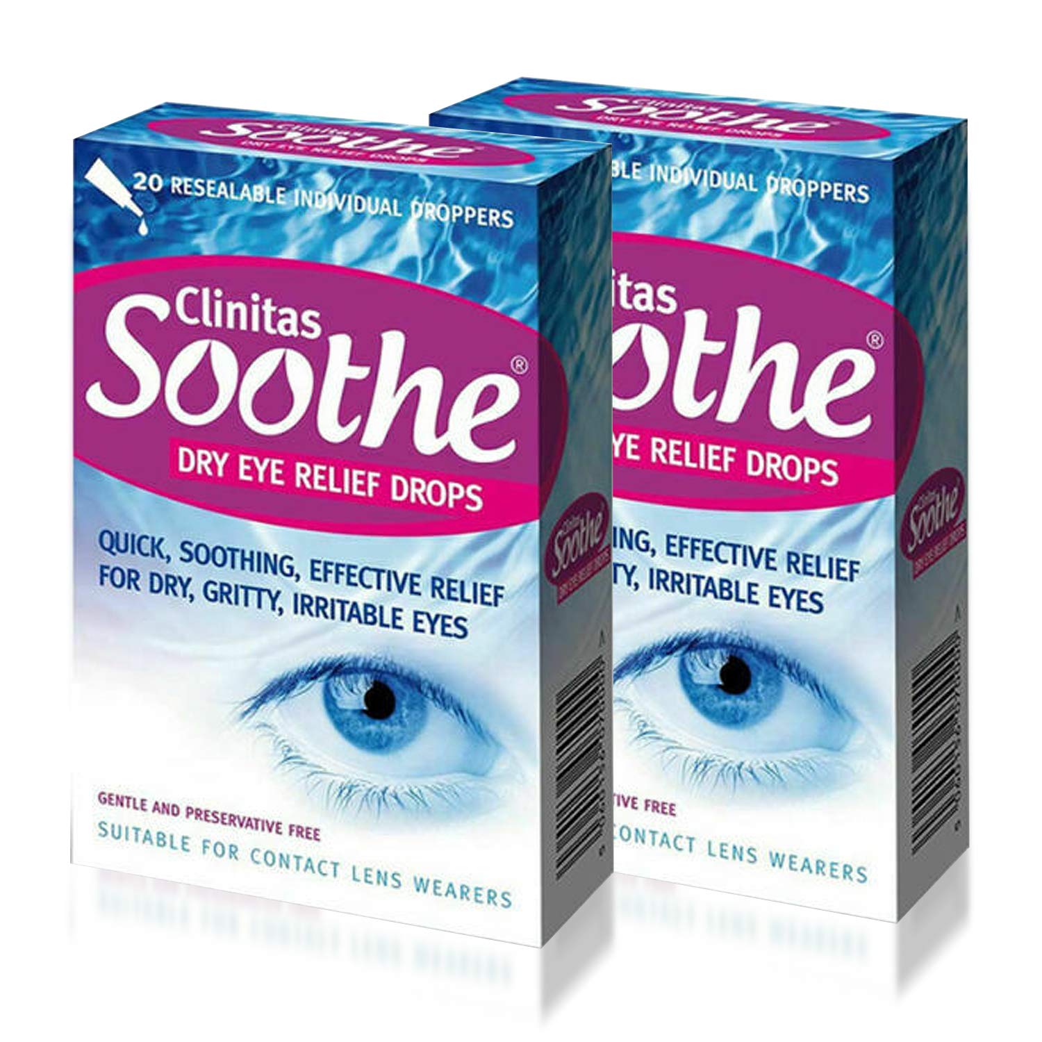Clinitas Soothe Lubricant Eye Drops x 2 : Amazon.co.uk: Health ...