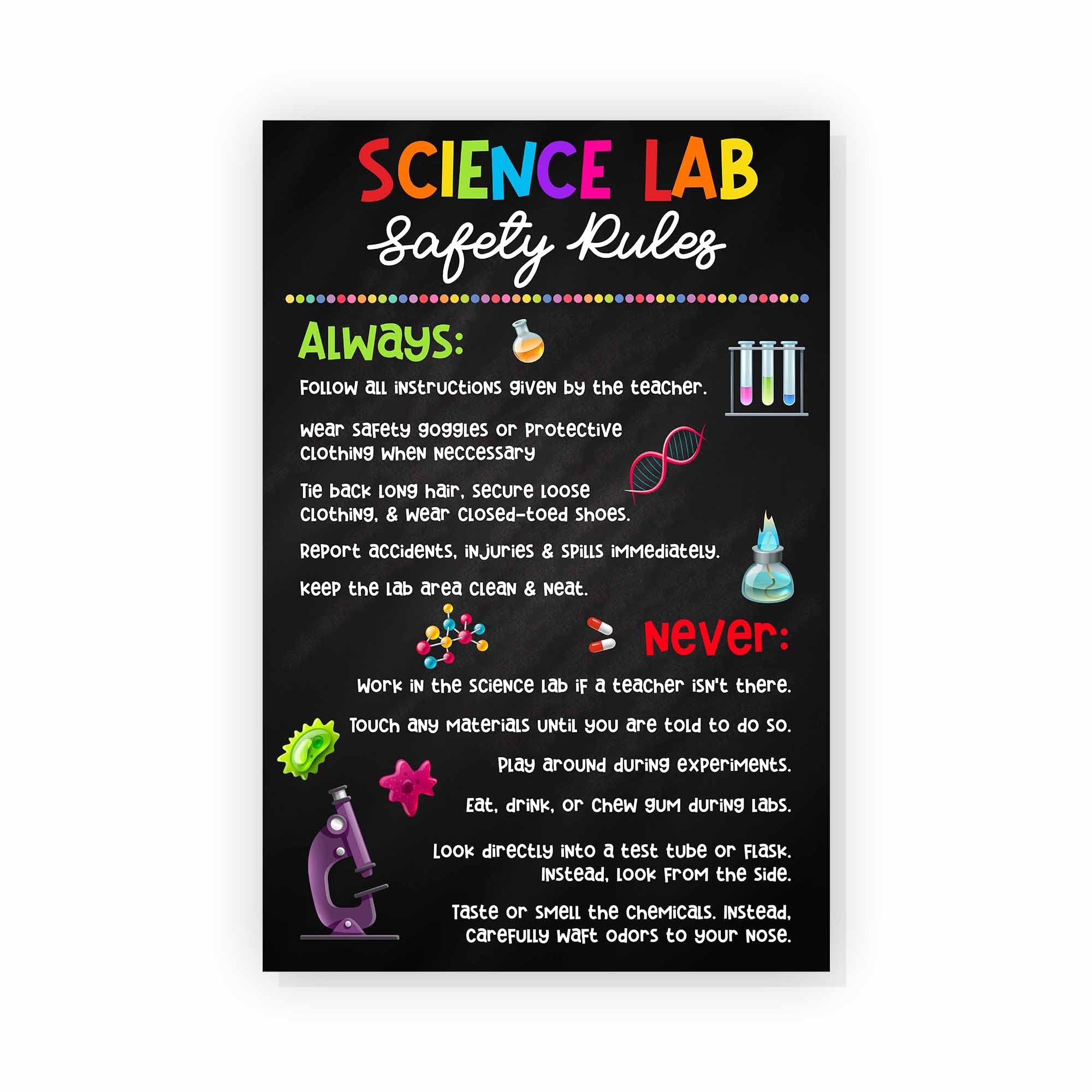 Lab Safety Posters Bulletin Board Classroom Posters