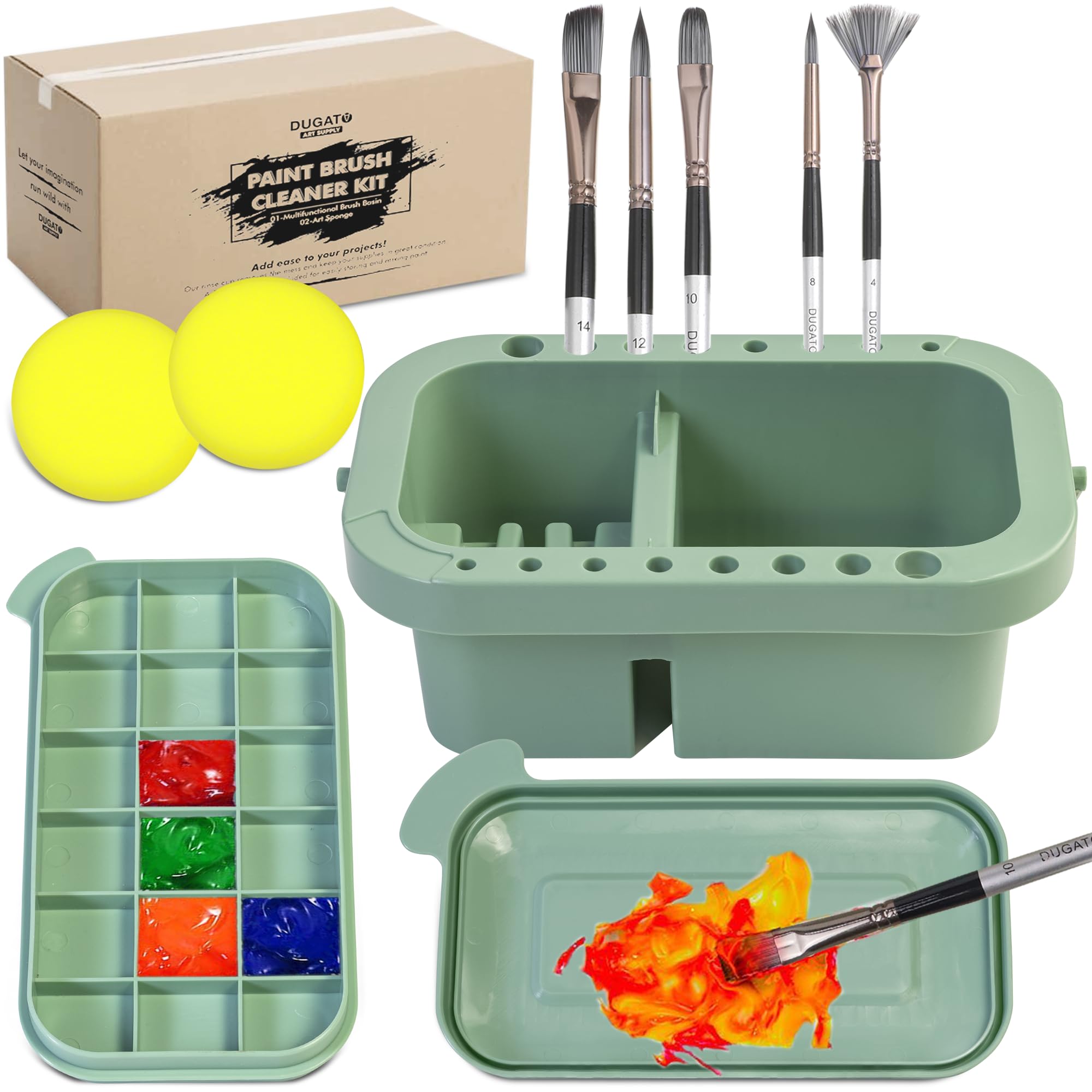 Amazon.com: DUGATO Paint Brush Cleaner Washer, Multifunction Painting ...