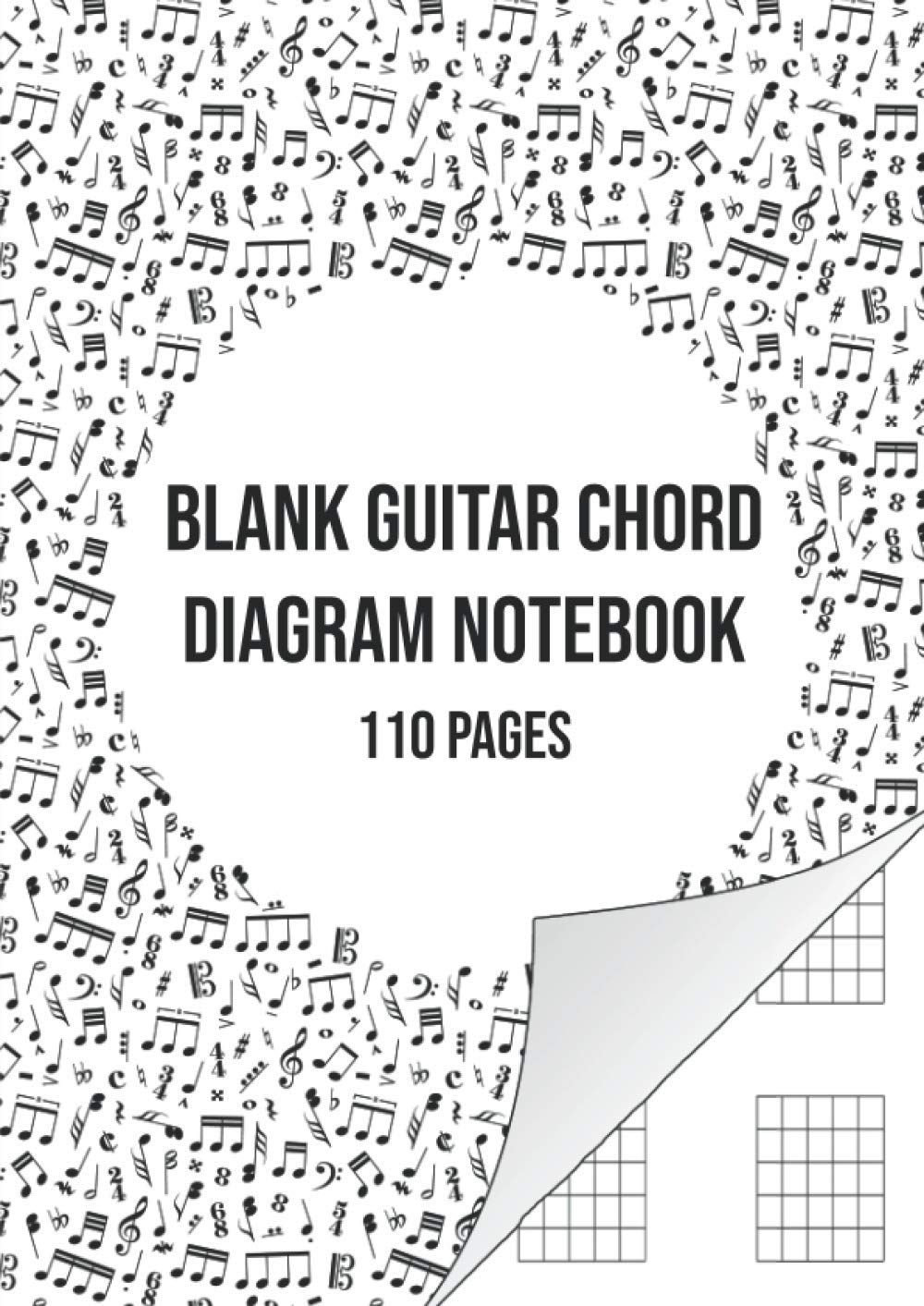 Blank Guitar Chord Diagram Notebook: Blank Chord Book | 110 Pages ...