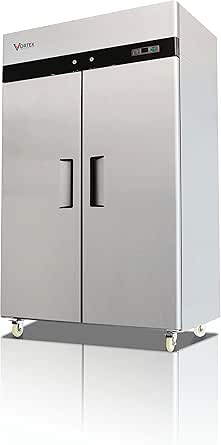 Amazon.com: Vortex Refrigeration Commercial 2 Solid Door Freezer - 49 ...