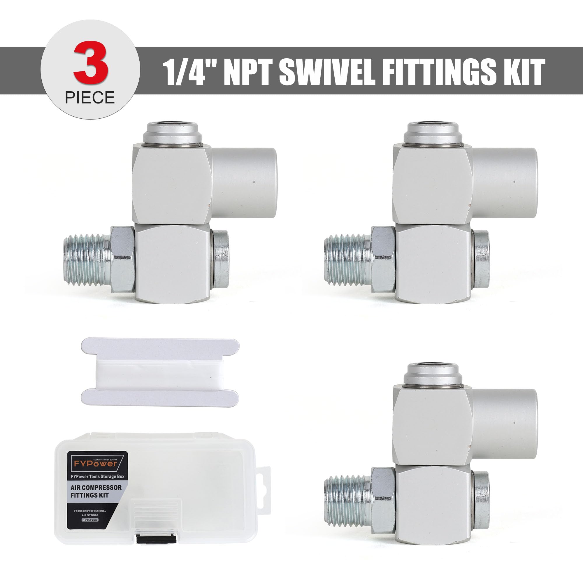 Snapklik.com : Air Hose Fittings, 3 Pieces 360 Degree Swivel Air Hose ...