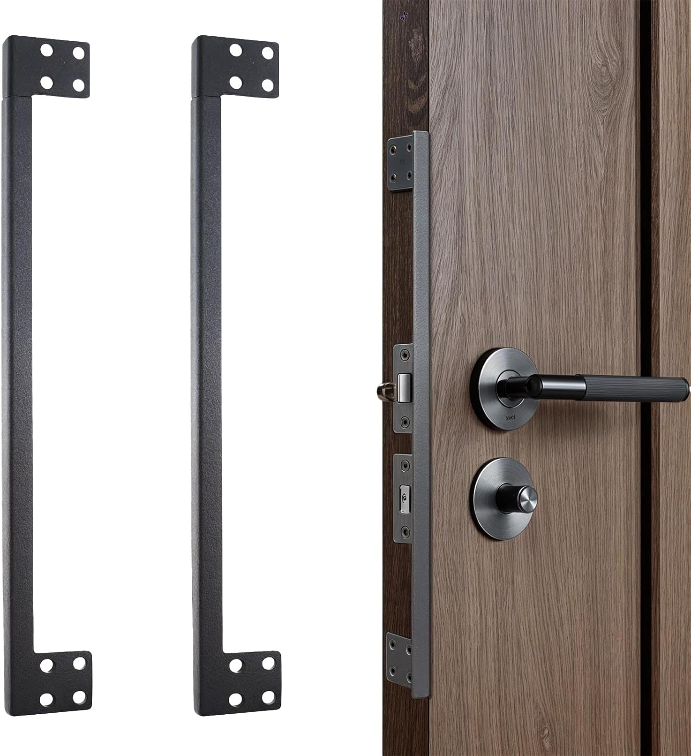 2 Pcs L-Shaped Door Latch Guard Plates 11", Door Latch Guard Home ...