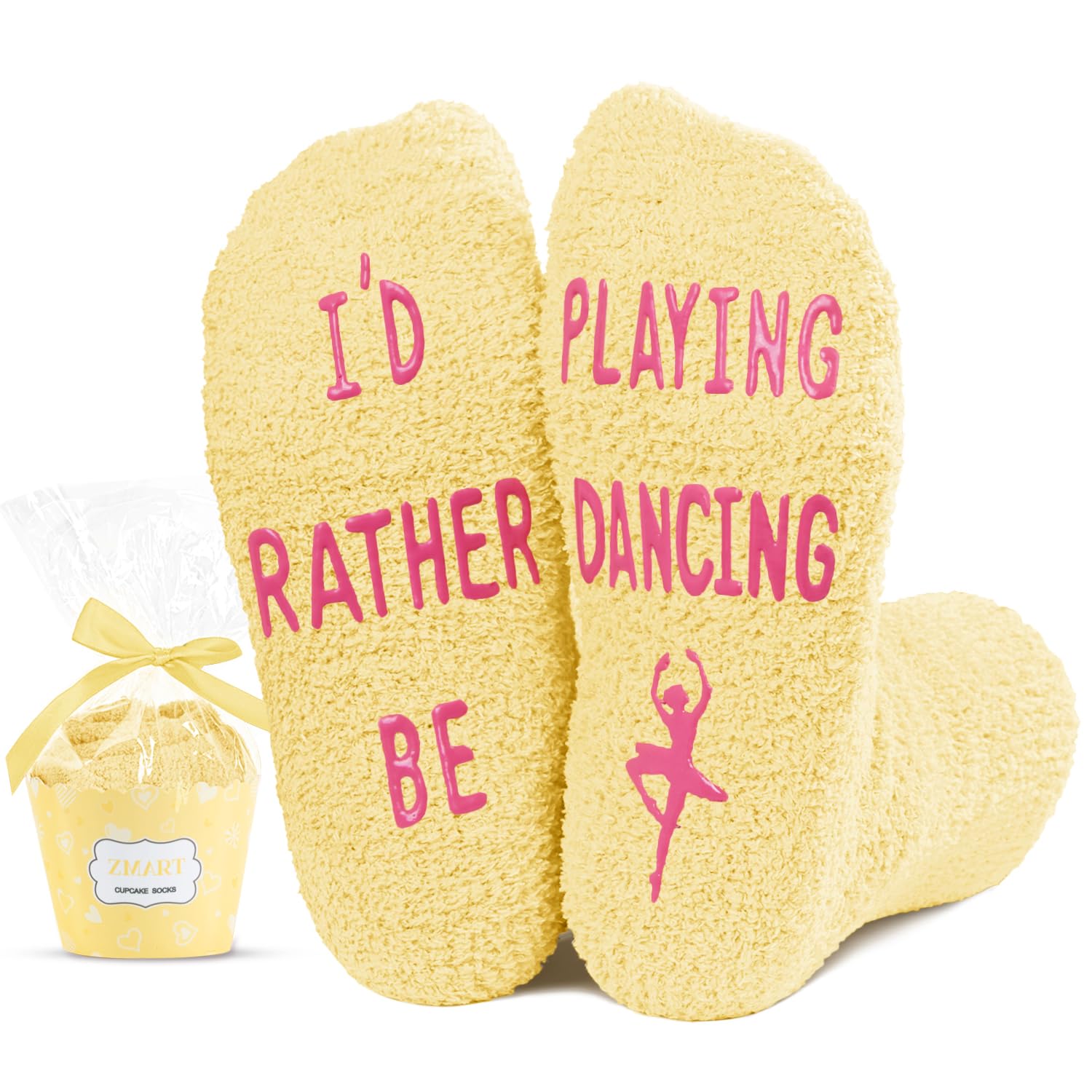 Amazon.com: Zmart Dance Socks For Dancers - Kids Fuzzy Socks Girls ...