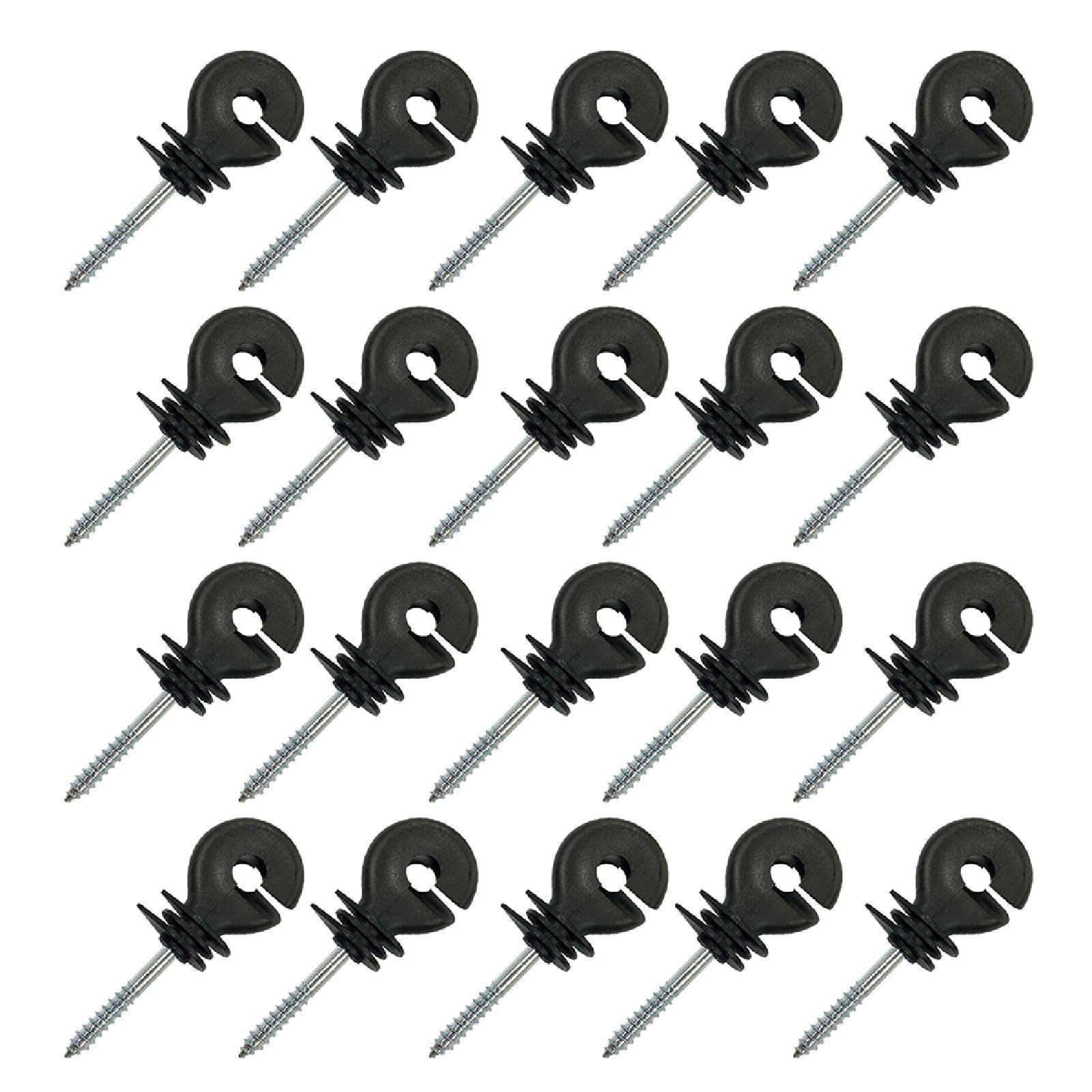 20 PCS Electric Fence Insulators Screw, Electric Fencing Wood Post Ring ...
