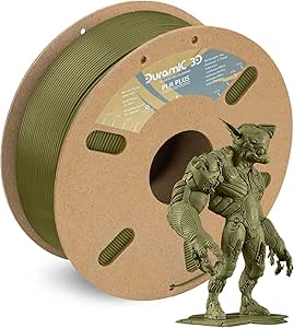 DURAMIC 3D PLA Plus (PLA+) Filament 1.75mm Army Green, 1kg Per Spool ...
