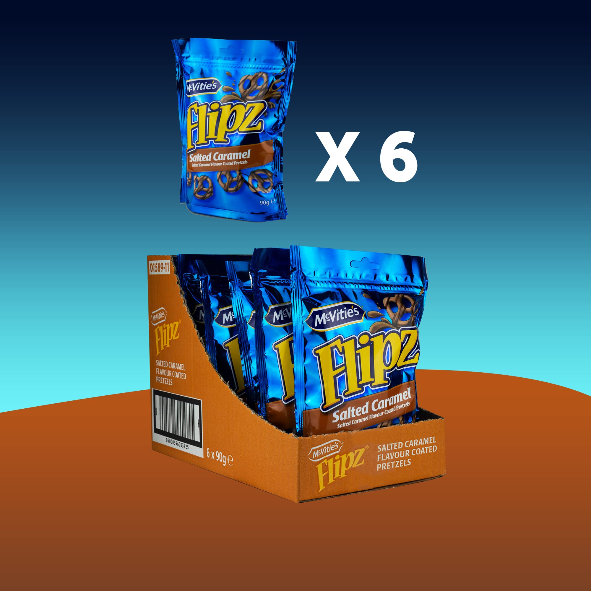 Buy ÜLKER Flipz Salted Caramel Flavour Coated Pretzel Shaped Snacks – A ...