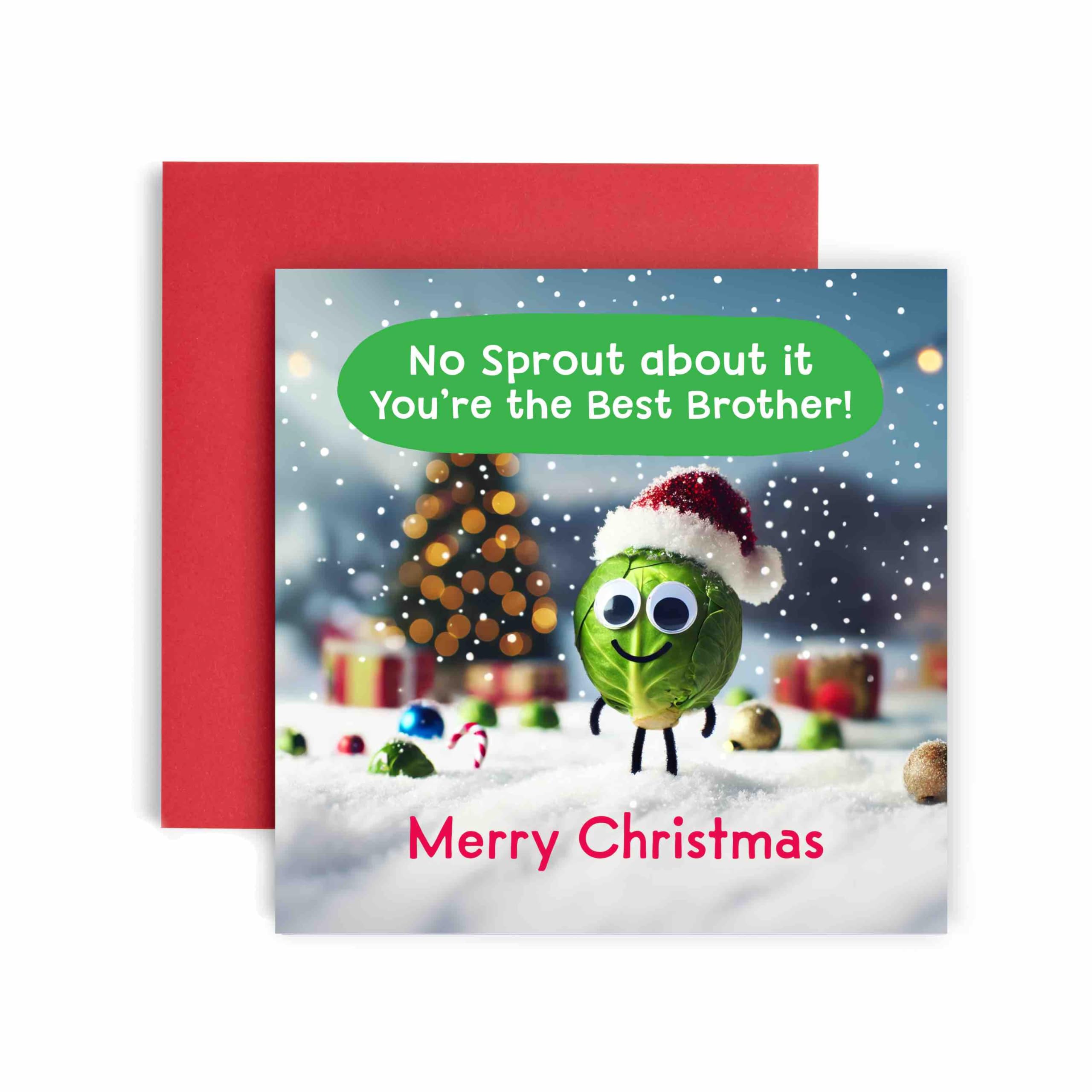 Huxters Christmas Cards for Men - Sprout Christmas Brother Christmas ...