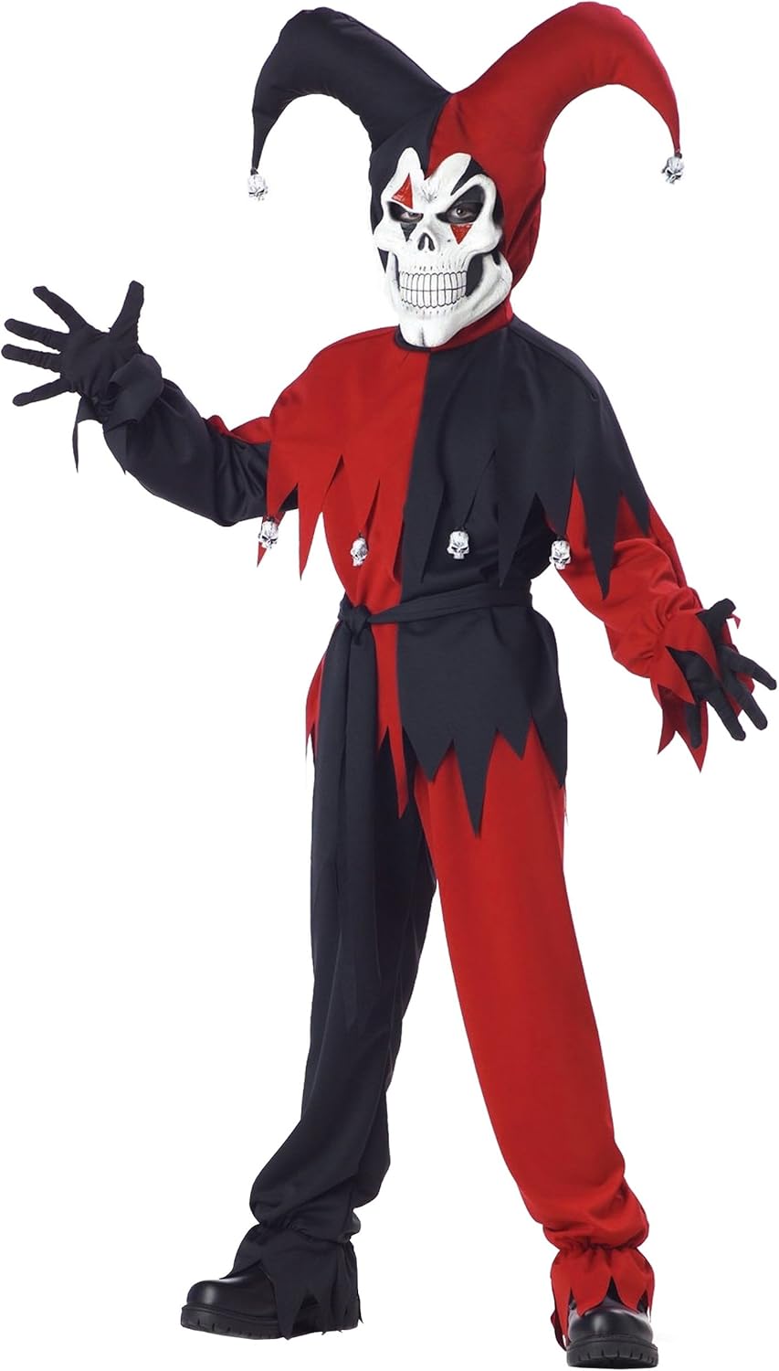Amazon.com: Kids Evil Jester Costume : Clothing, Shoes & Jewelry