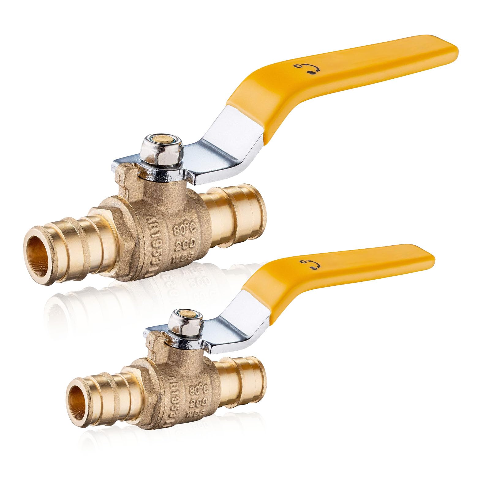 Snapklik.com : 2 PCs PEX A Expansion Ball Valve, 3/4-Inch Brass Shut ...