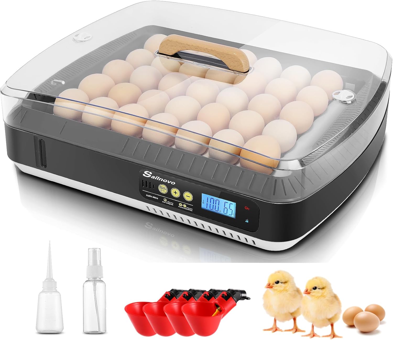 Amazon.com : Sailnovo Egg Incubators for Hatching 35-56 Egg Incubator ...