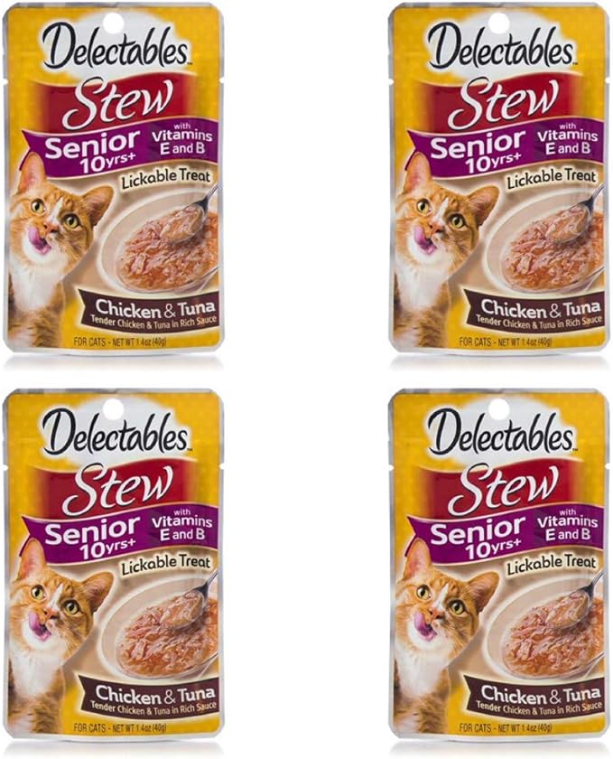 Amazon.com: Hartz 11055 1.4 Oz Senior Stew Chicken & Tuna Delectables ...