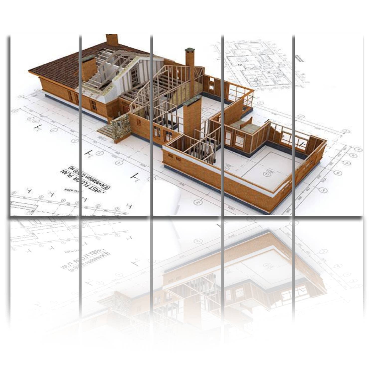 Residential Construction Blueprint Wall LBP Design And Drawings For
