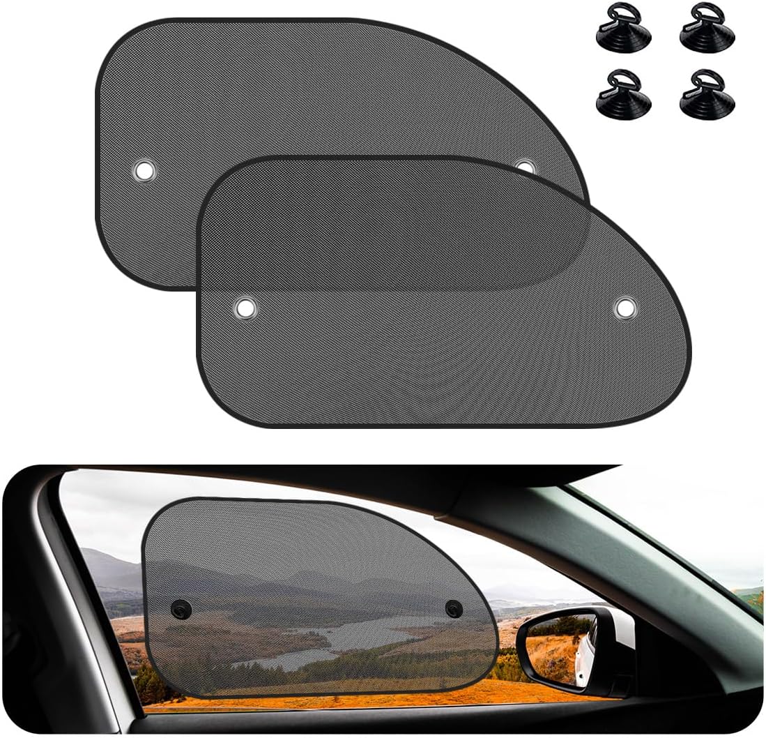 Amazon.com: povtii 2 PCS Car Window Shade, 25"×15" Side Window Sun ...