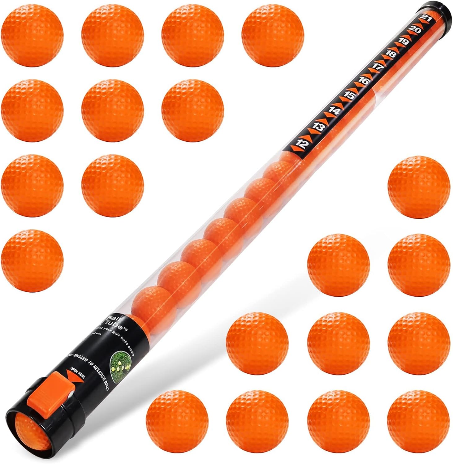 Amazon.com : HUAEN Practice Golf Balls +Ball Retriever, Portable Golf ...