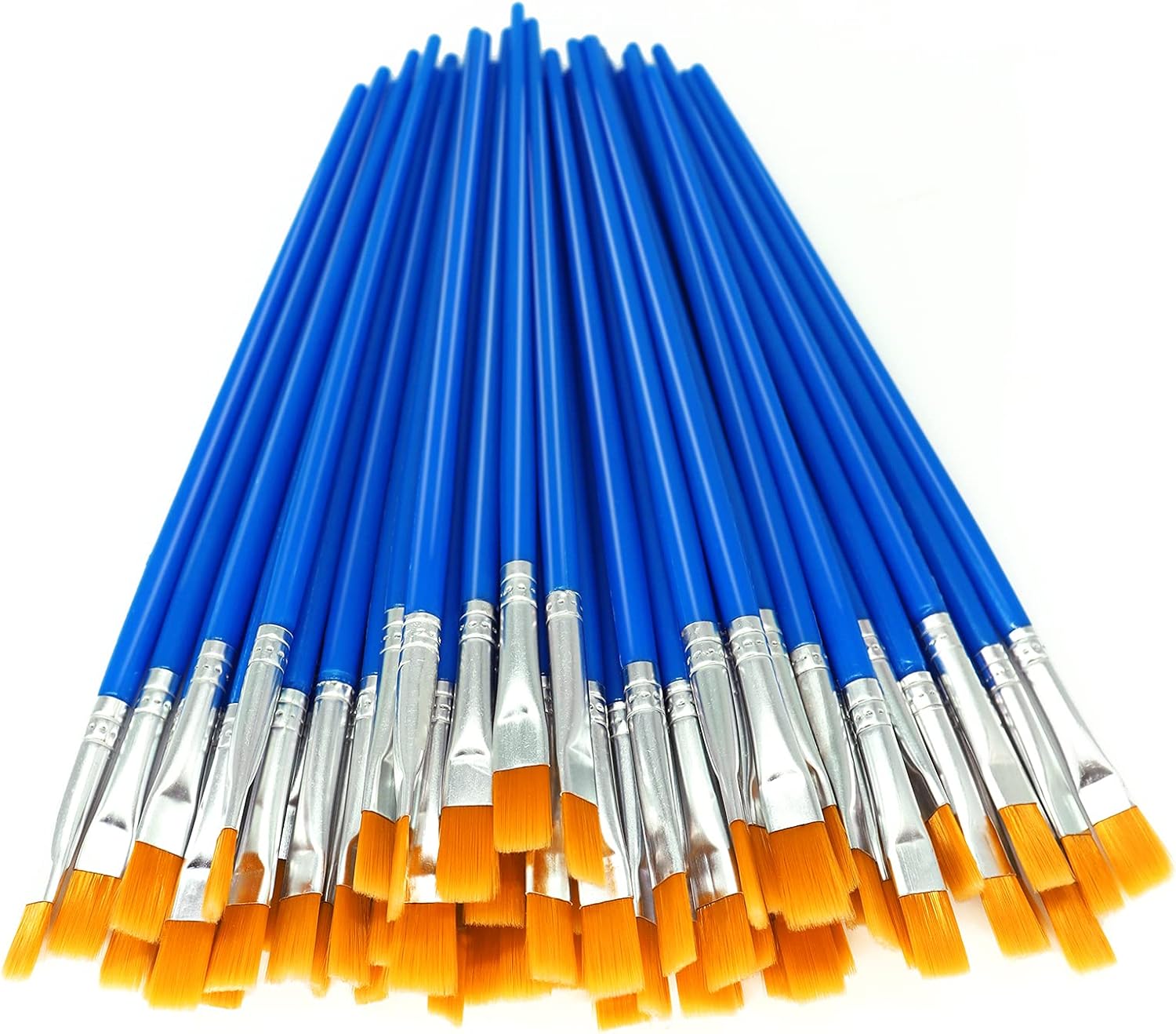 Amazon.com: DOMMARE 30Pcs Small Paint Brushes Bulk Kids Flat Nylon Hair ...