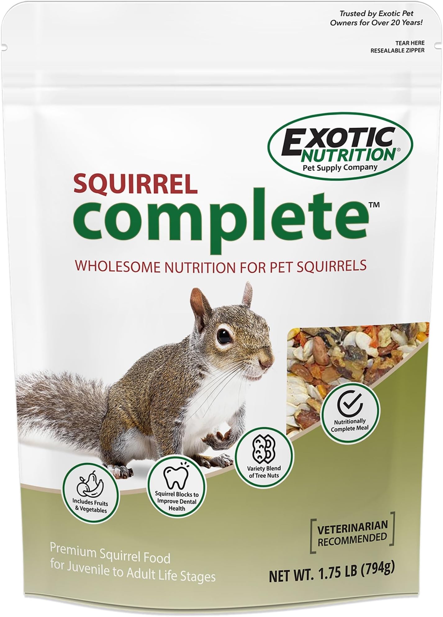 Squirrel Complete - Nutritionally Complete Diet for Pet & Captive ...