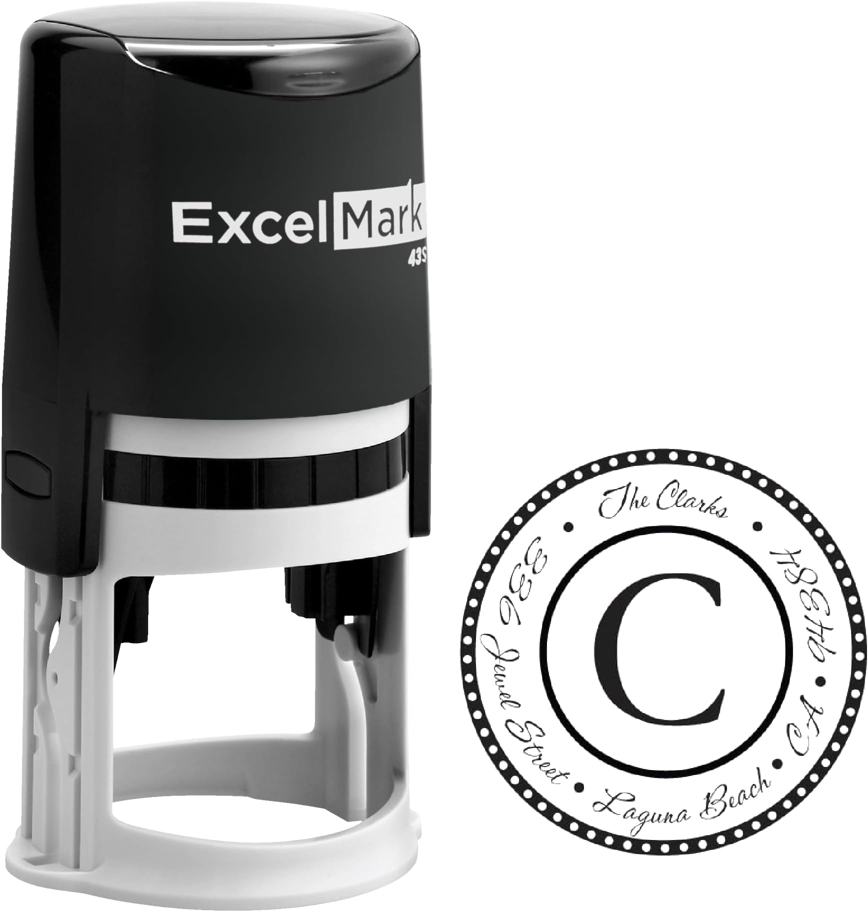 Amazon.com : Custom Self Inking Address Stamp with Monogram - Style 186 ...