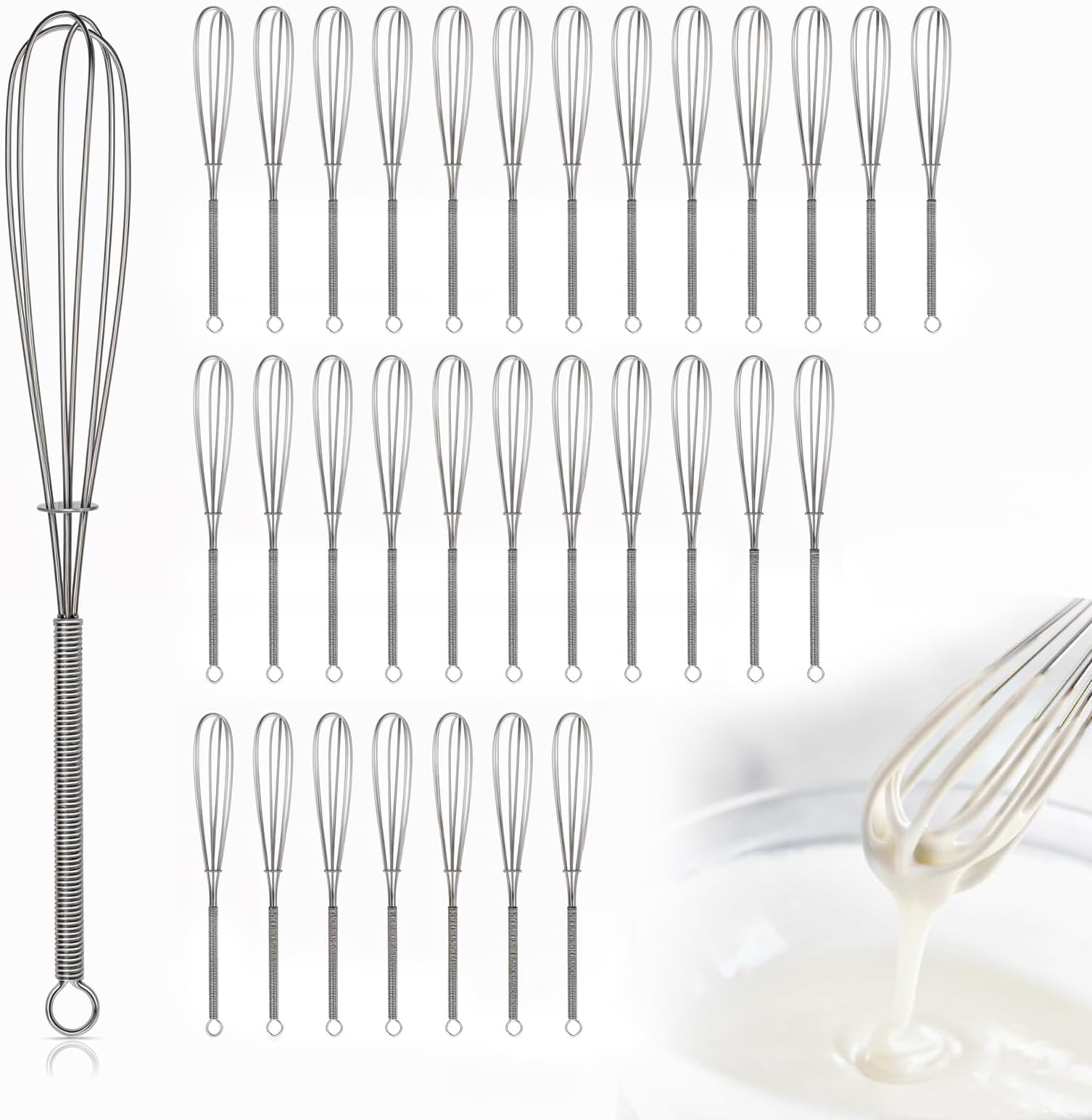 Amazon.com: Mini Whisks 7 inch 24Pcs: Home & Kitchen